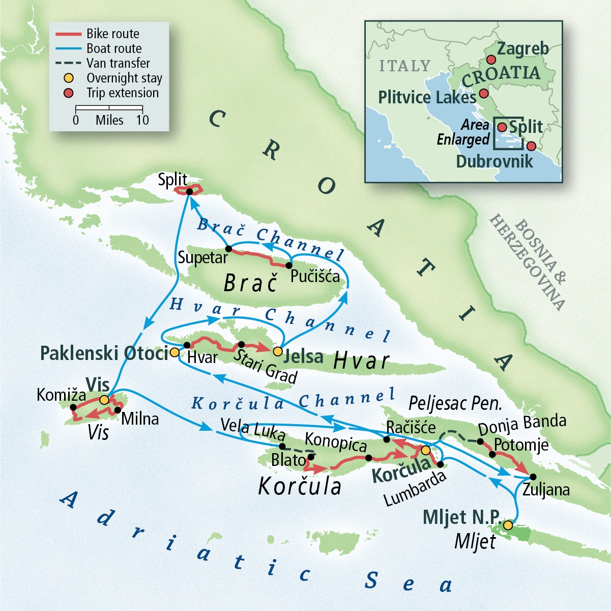 Croatia Bike & Boat: Split & the Dalmatian Islands | VBT Bicycling ...